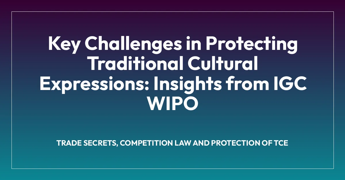 Key Challenges in Protecting Traditional Cultural Expressions: Insights ...